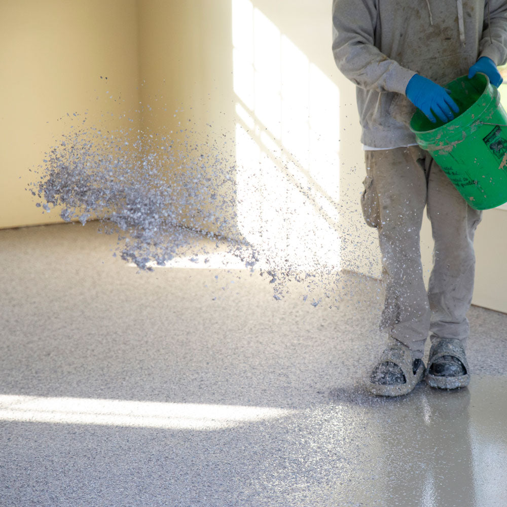 Garage Floor Epoxy Floor Gray Flakes | 40 lbs. Resin Garage Flakes